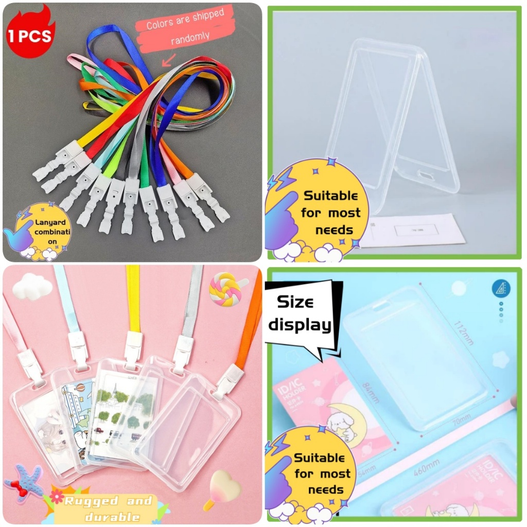 Waterproof transparent card holder, student bus card holder, work card ...