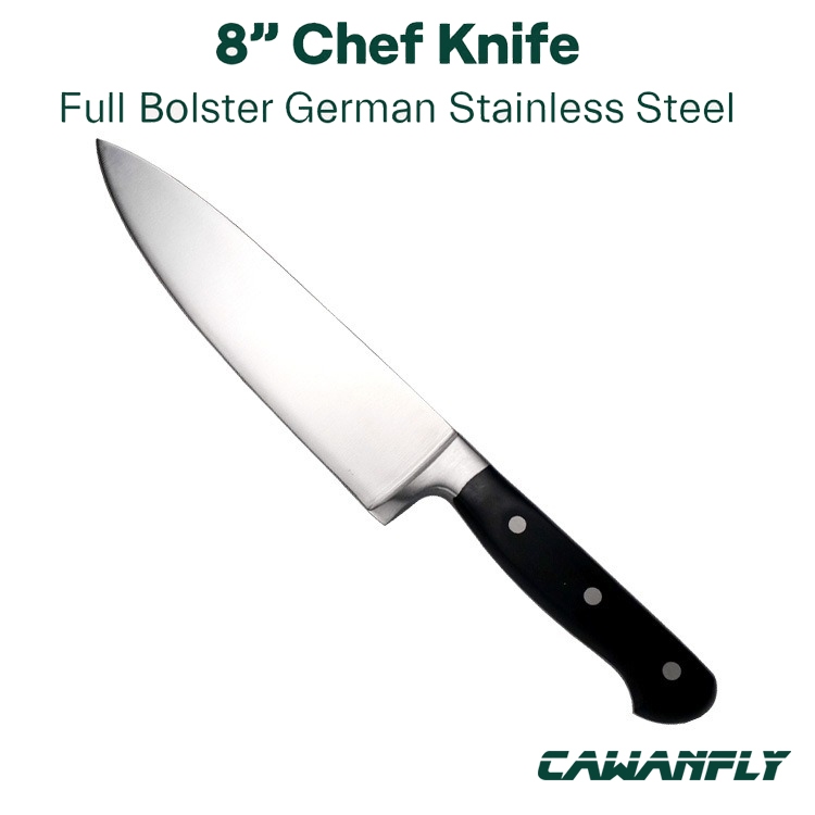 CAWANFLY 8" Stainless Steel Chef's Knife ABS Handle Kitchen Knife ...