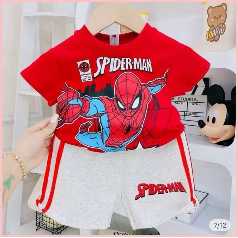 Printed Character Boy Terno Shirt & Short "C" (6M-10 y/o) | Shopee ...