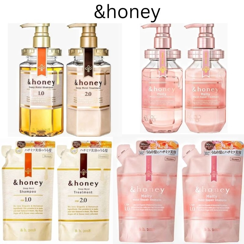 ViCrea Set &honey Deep Moist/Melty Repair Shampoo & Treatment bottle ...