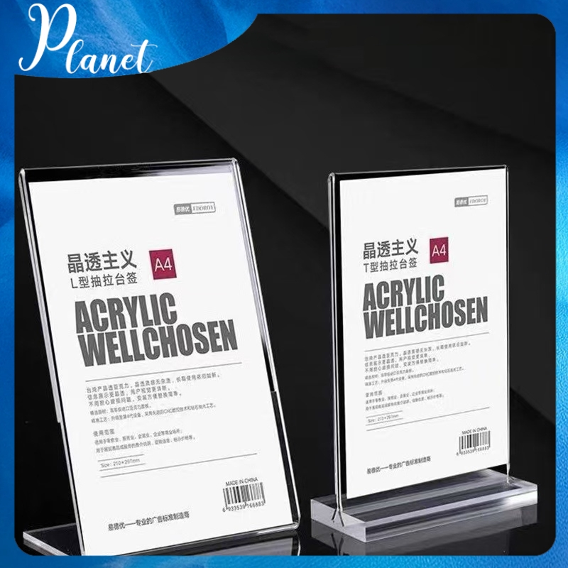 Acrylic Double Sided Menu Holder Display Stand A4/A6/5*7 For Business ...