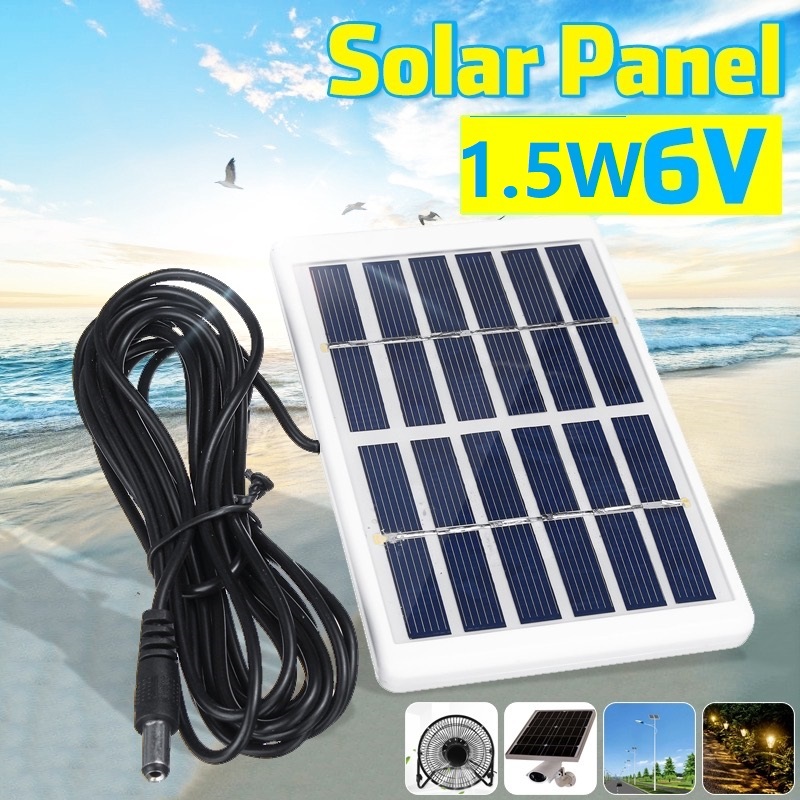 CROWMSTAR KUKU 1.2W 6V Solar Panel DC Port Portable Polycrystalline ...