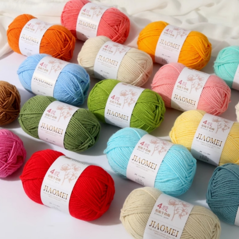 5 Plys 50g Milk Cotton Smooth Milk Fiber Knitting Wool Crochet Yarn ...