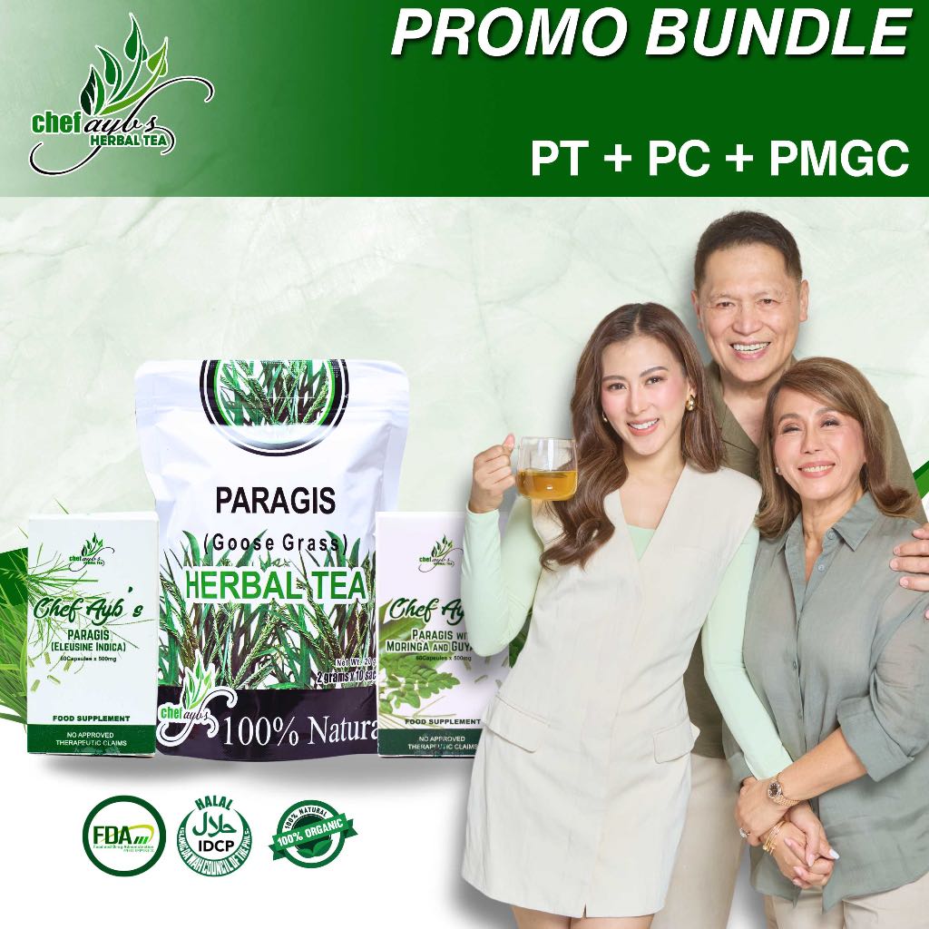 CHEF AYB'S POWER TRIO || 1 PARAGIS TEA, 1 PARAGIS CAPSULE, 1 PARAGIS W ...