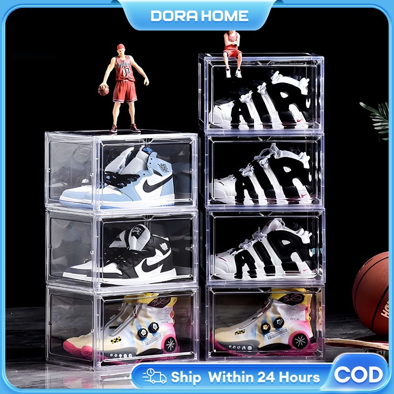 Heavy Duty Transparent Acrylic Shoe Box Stackable Shoe Box Shoe Storage ...