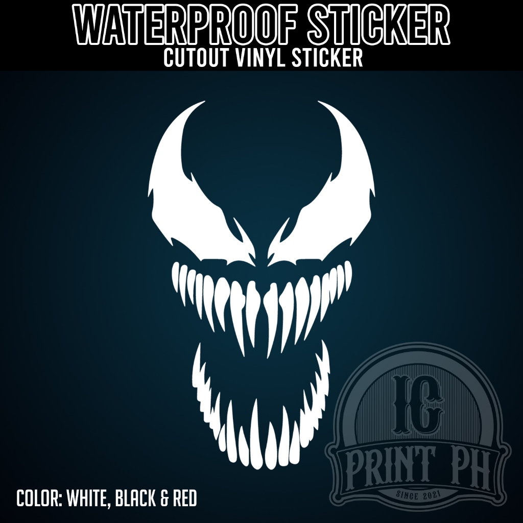 Sticker VENOM Waterproof Cutout Vinyl Sticker / Decal | Shopee Philippines