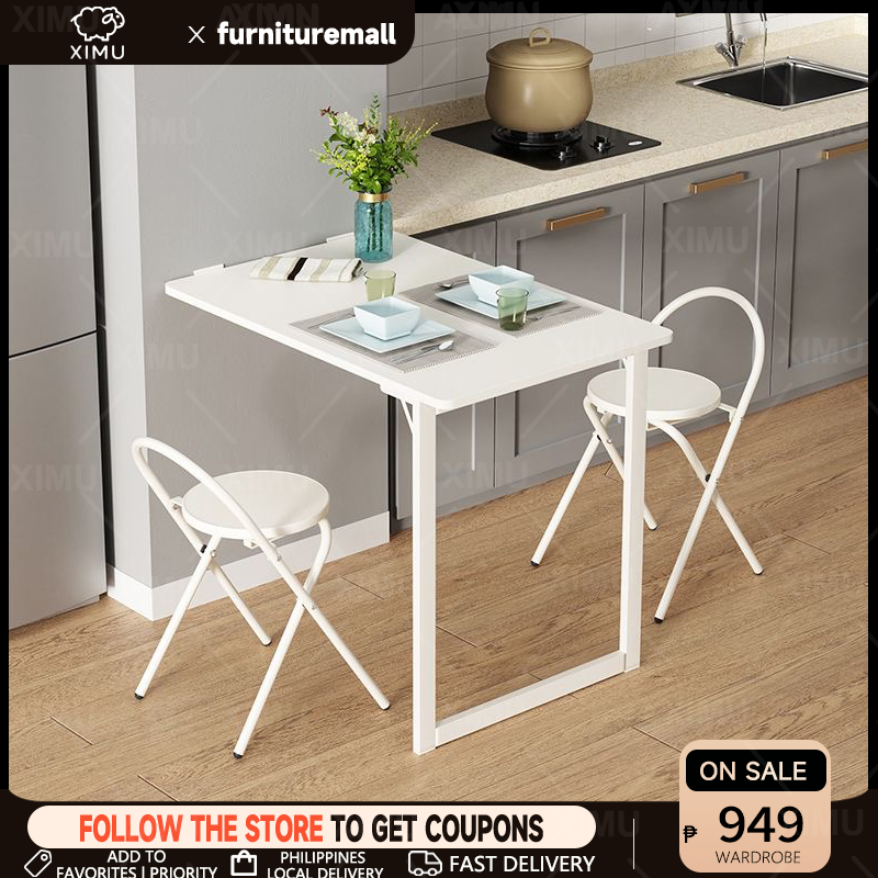 Wall-Mounted Folding Dining Table Small Apartment Wall-Mounted Table ...