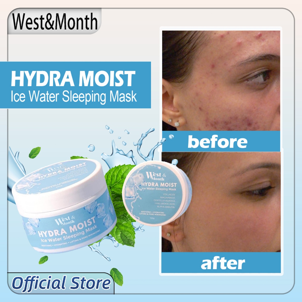 West&Month Ice Water Sleeping Mask Hydra Moist Brightening Masks Night ...