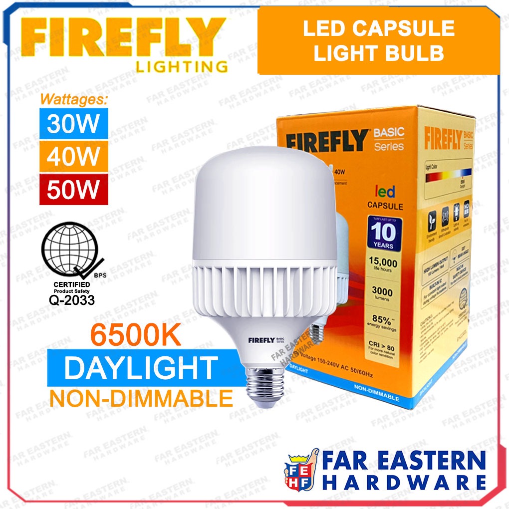 FIREFLY LED Capsule Light Bulb 30W | 40W | 50W Daylight Basic Series ...