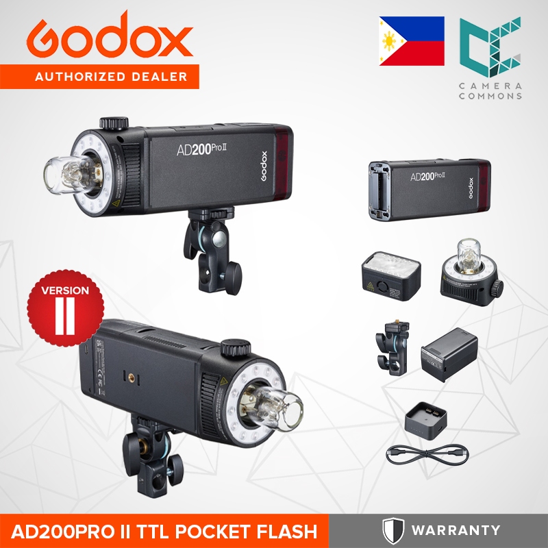 Godox AD200Pro II Version 2 TTL Pocket Flash Kit AD200 Pro Strobe ...