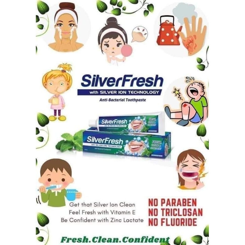 Silver Fresh Toothpaste Anti Bacteria 100ml | Shopee Philippines