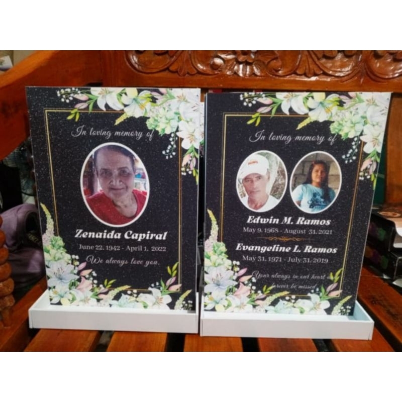 Memorial Sintra Lapida with free 2 led candles (ORDERS W/ STAND ONLY IS ...