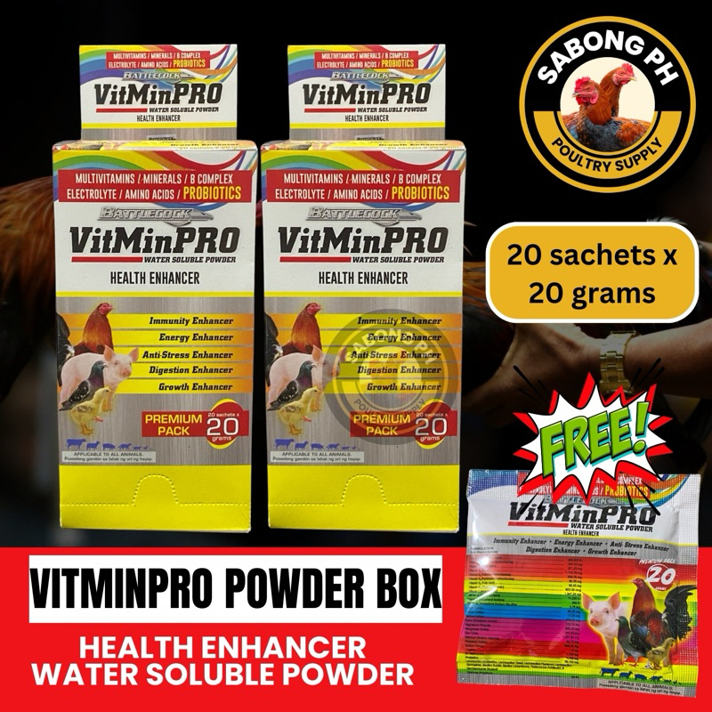 2 BOX - Vitminpro Powder 20 grams x 20 sachets + FREE | Shopee Philippines