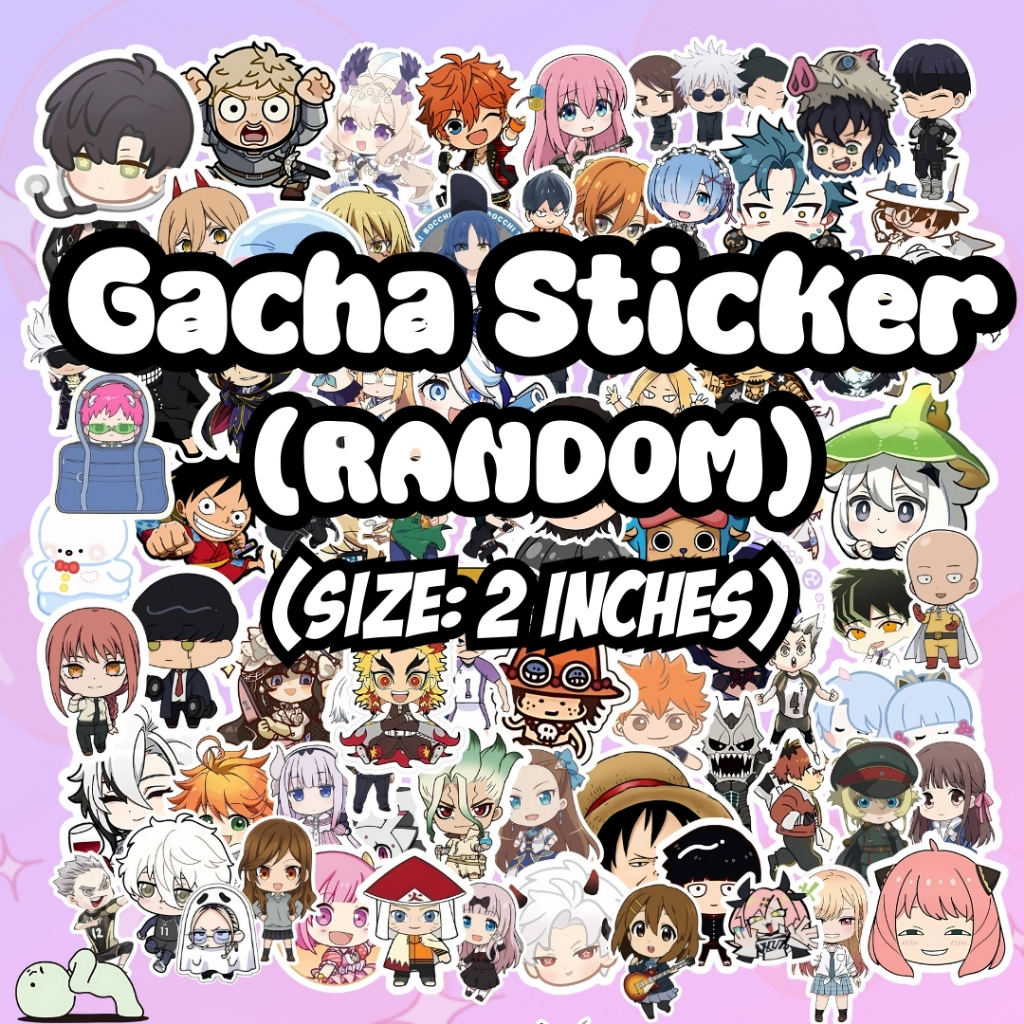 GACHA STICKERS - Random Design (2 inches) [Vinyl Waterproof Stickers ...