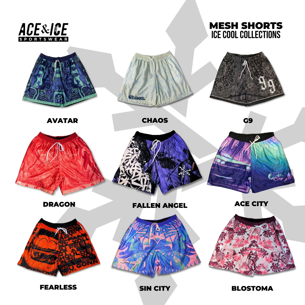 ICE COOL Collection for Mesh Shorts Unisex Sportswear Men's Mesh ...