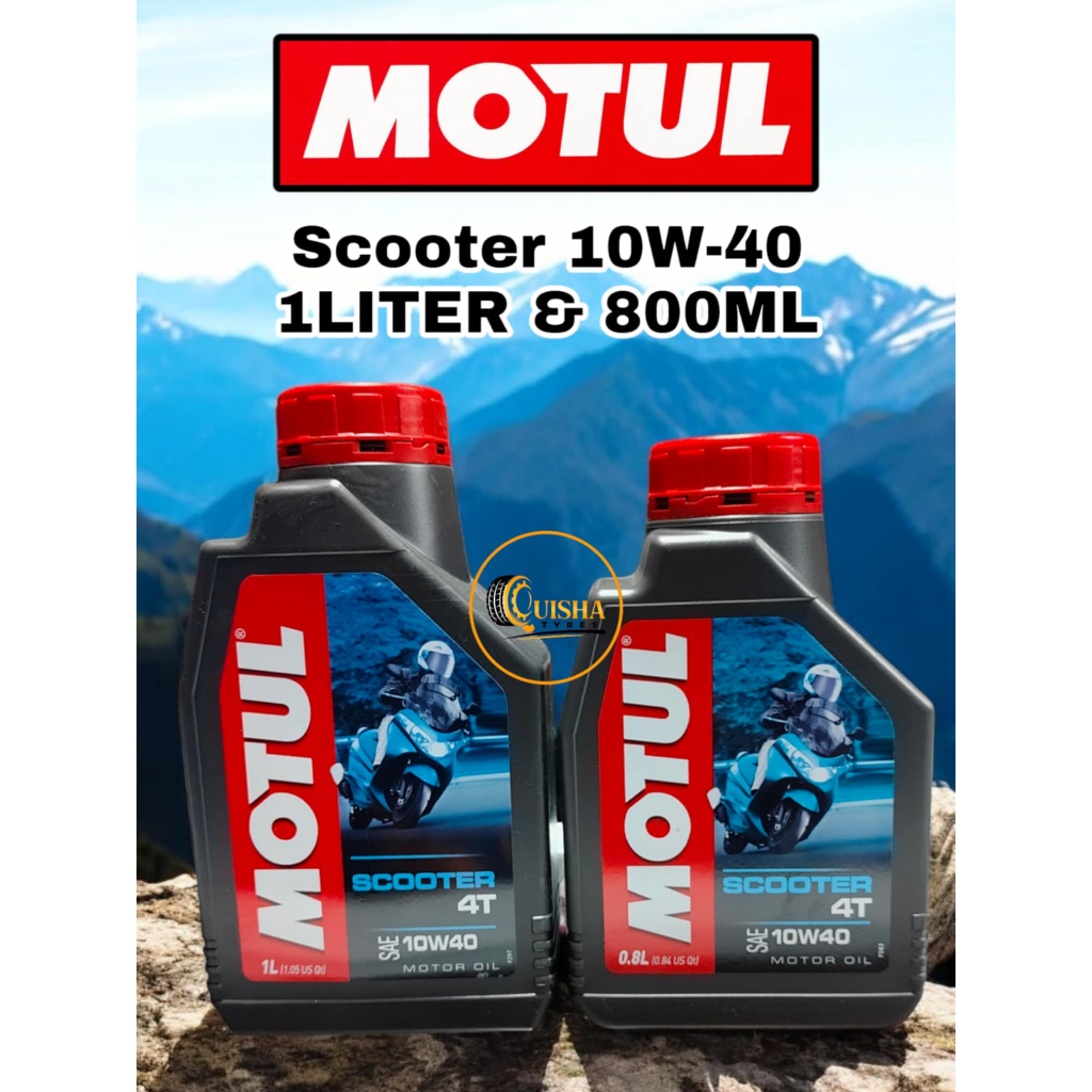 MOTUL SCOOTER OIL 800ML & 1LITER 10W-40 FULLY SYNTHETIC | Shopee ...