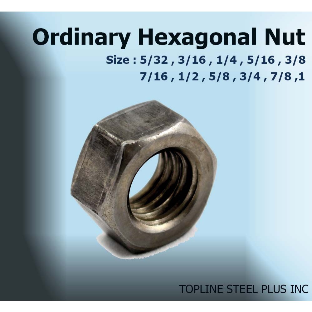 HEXAGONAL NUT ORDINARY (3/16 TO 7/8) | Shopee Philippines