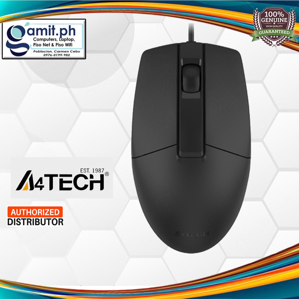 A4Tech OP-330 Usb Wired Mouse 1200 DPI Symmetric Dust-Resistant Wheel ...