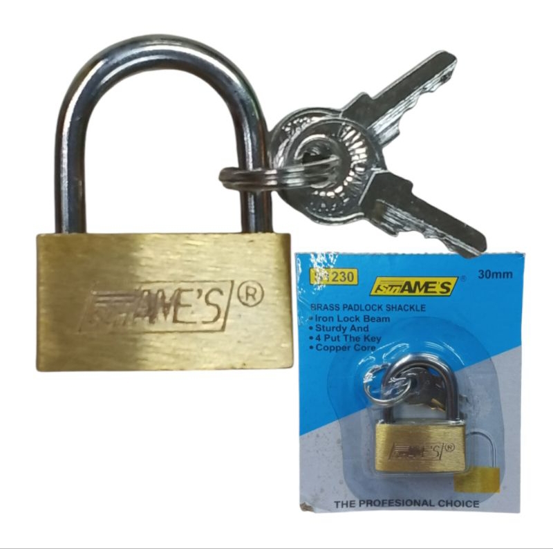 S1230 BRASS PAD LOCK SHACKLE 30mm | Shopee Philippines