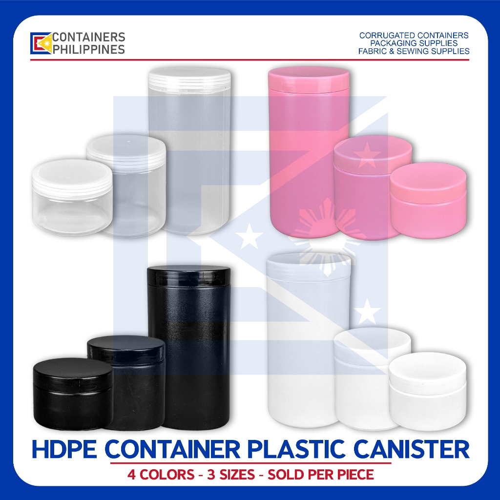 CONTAINERS.PH HDPE Plastic Container Canister Black White Pink and ...