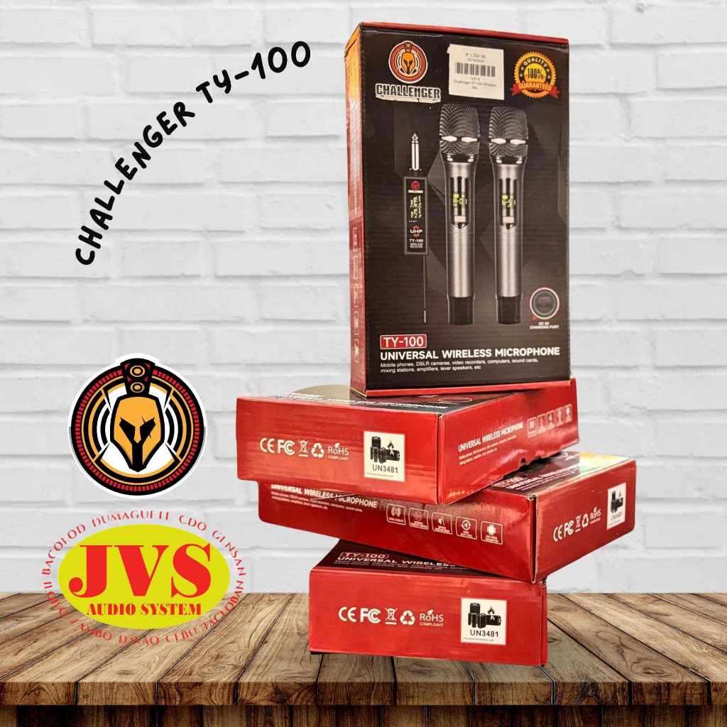 Challenger TY-100 Dual Universal Wireless Mic | Shopee Philippines