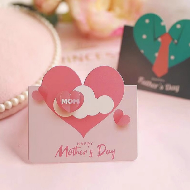 Greeting Card Heart Shaped Valentine's Day Mother Father Day Birthday ...