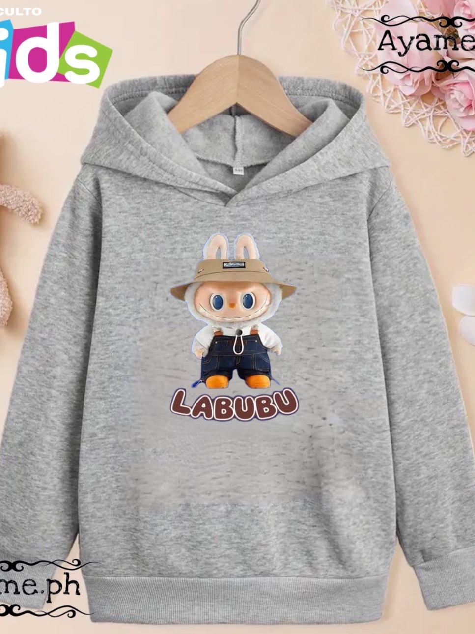 Labubu hoodie jacket for kids unisex cotton children good quality ...
