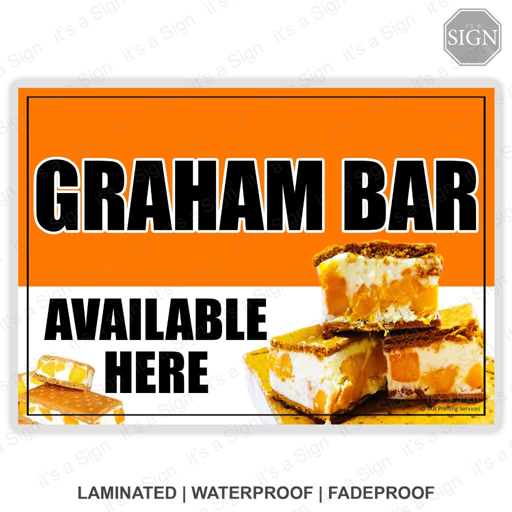 Graham Bar Available Here Sari Sari Store Sign - Laminated Signage ...