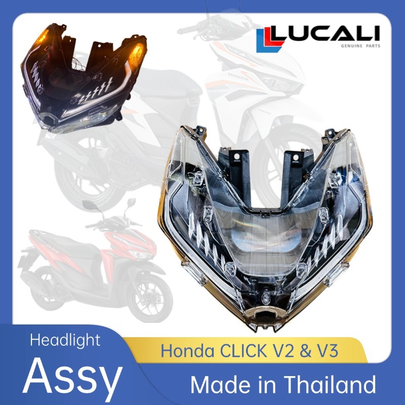 Headlight Assy Click125/150 V2 V3 LED (LUCALI) | Shopee Philippines