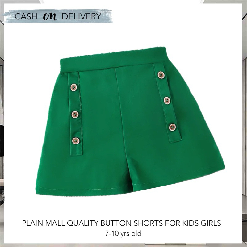 Mall Quality Shorts for Kids Button Shorts for Girls-7 to 10 yrs old ...