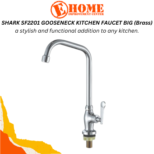 SHARK SF2201 GOOSENECK KITCHEN FAUCET BIG (Brass) | Shopee Philippines