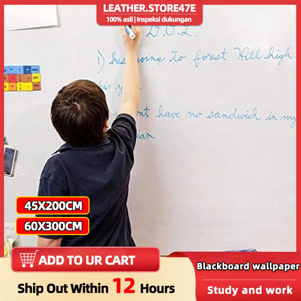 45 x 200 cm Removable Study and work Wall Sticker Whiteboard and ...