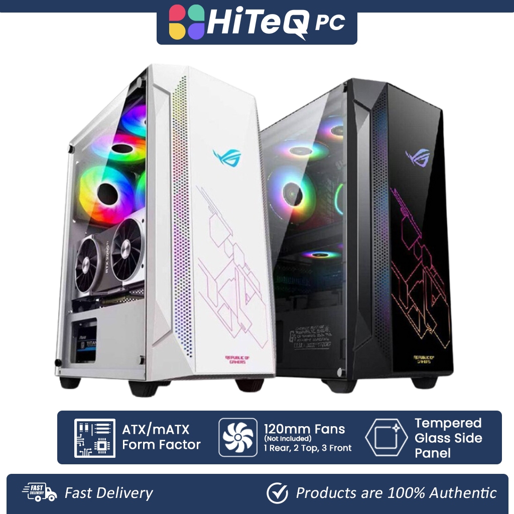 HiteqPC - ATX/mATX Tempered Glass Side Panel Gaming PC Case - Keytech ...