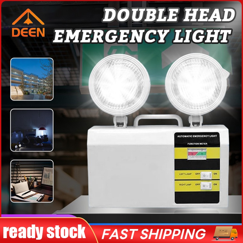 Emergency Light Fire Emergency Light Rechargeable Double LED Automatic ...