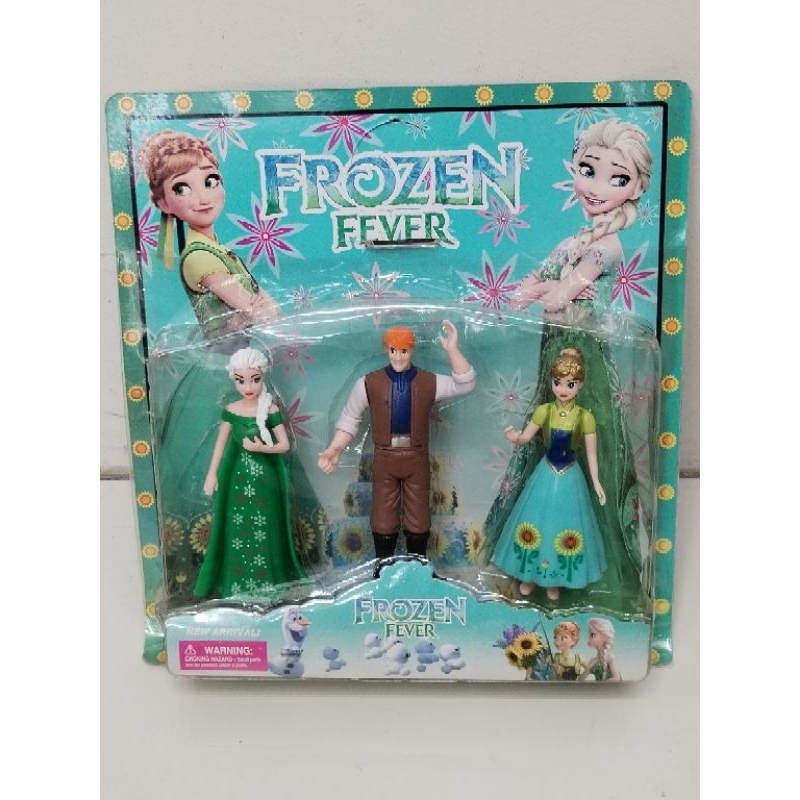 3in1 Frozen Fever Action Figure Semi-Rubber Collection Toys Cake Topper ...
