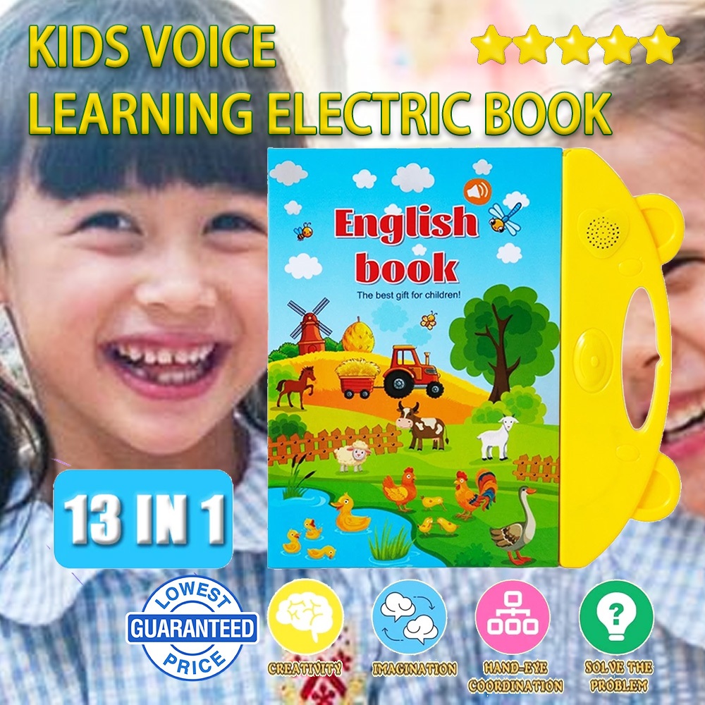 13IN1 B-BOOK Pronunciation Speaking Learning Book Kid Voice Learning ...