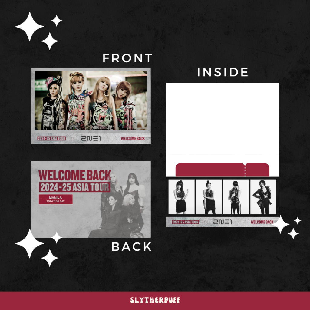2NE1 Welcome Back Tour in Manila Unofficial Ticket Holder | Shopee ...