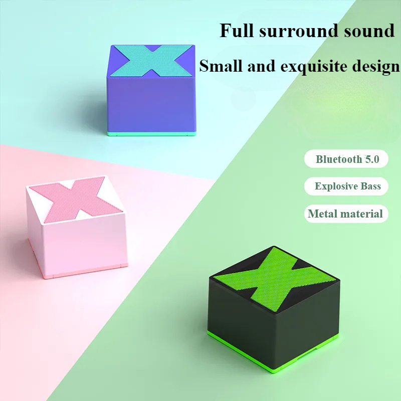 X1 Speaker Portable Bluetooth 5.0 Stereo Surround Mini Desktop Speaker Outdoor Subwoofer ...