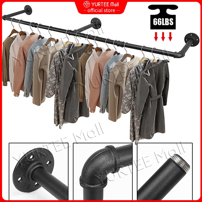 Metal Clothes Hanger Wall Mounted Sampayan Hanger Rack Clothing Storage ...