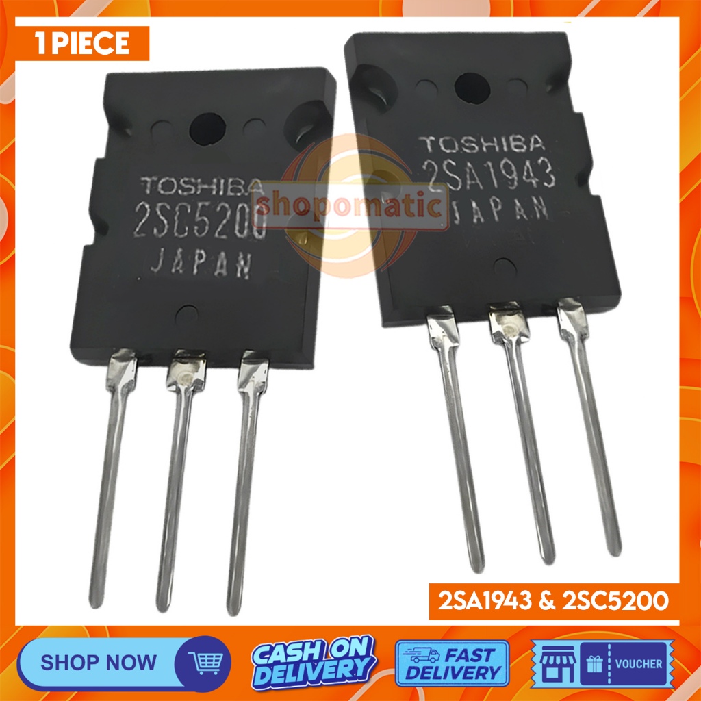 SHOPOMATIC COD Original Toshiba Transistor (2SA1943 & 2SC5200) | Shopee Philippines