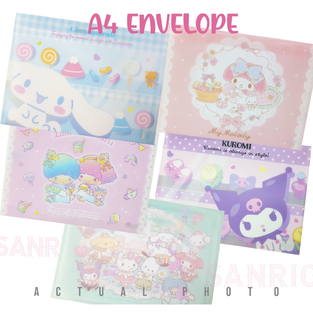 A4 Envelope Sanrio Characters LittleTwinStars Cinnamoroll Kuromi My ...