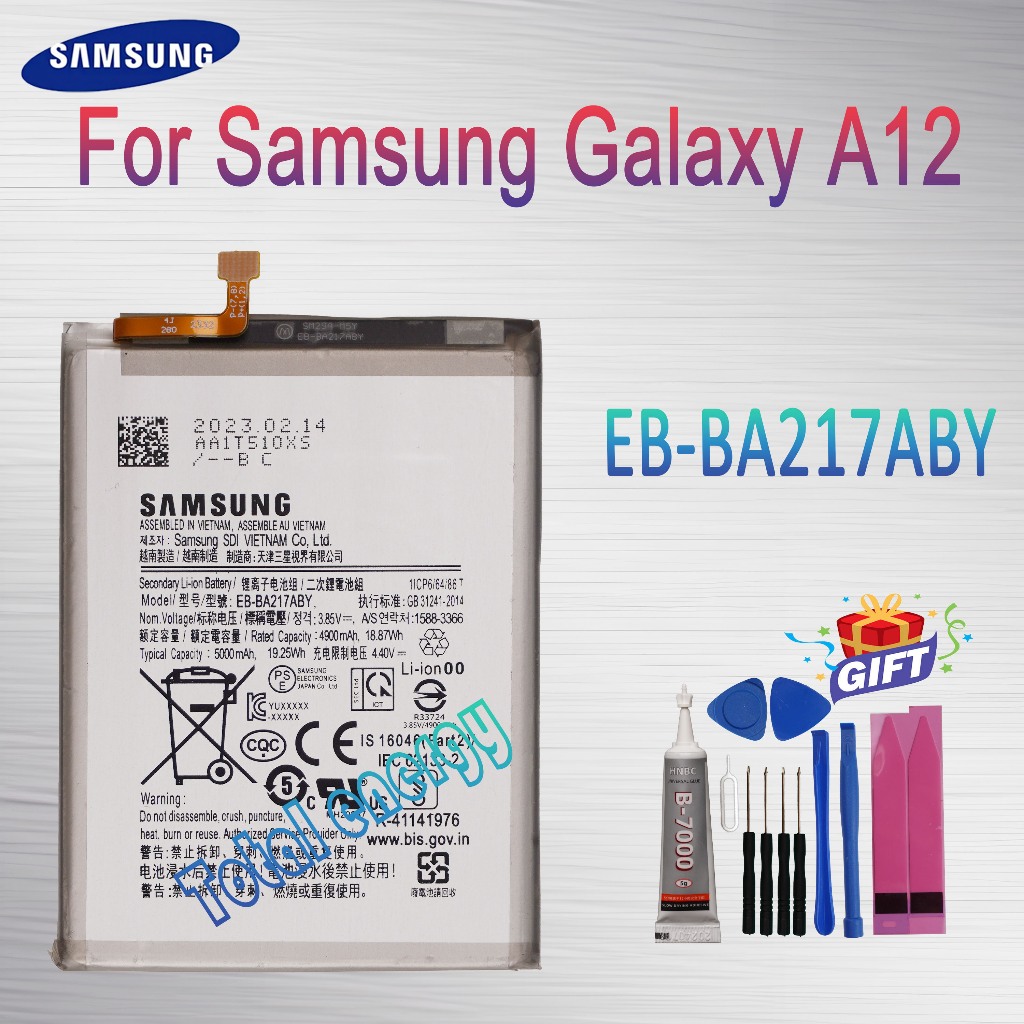 EB-BA217ABY 5000mAh Battery For Samsung Galaxy A12 Replacement Phone ...