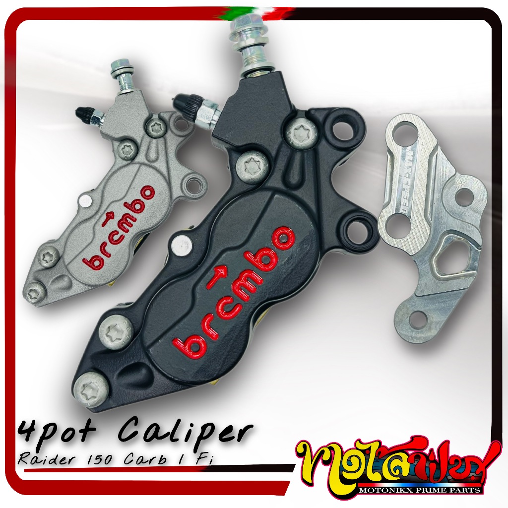 4pot Casted Caliper Raider 150 Carb / Fi 220/295mm Stock Disc | Shopee ...