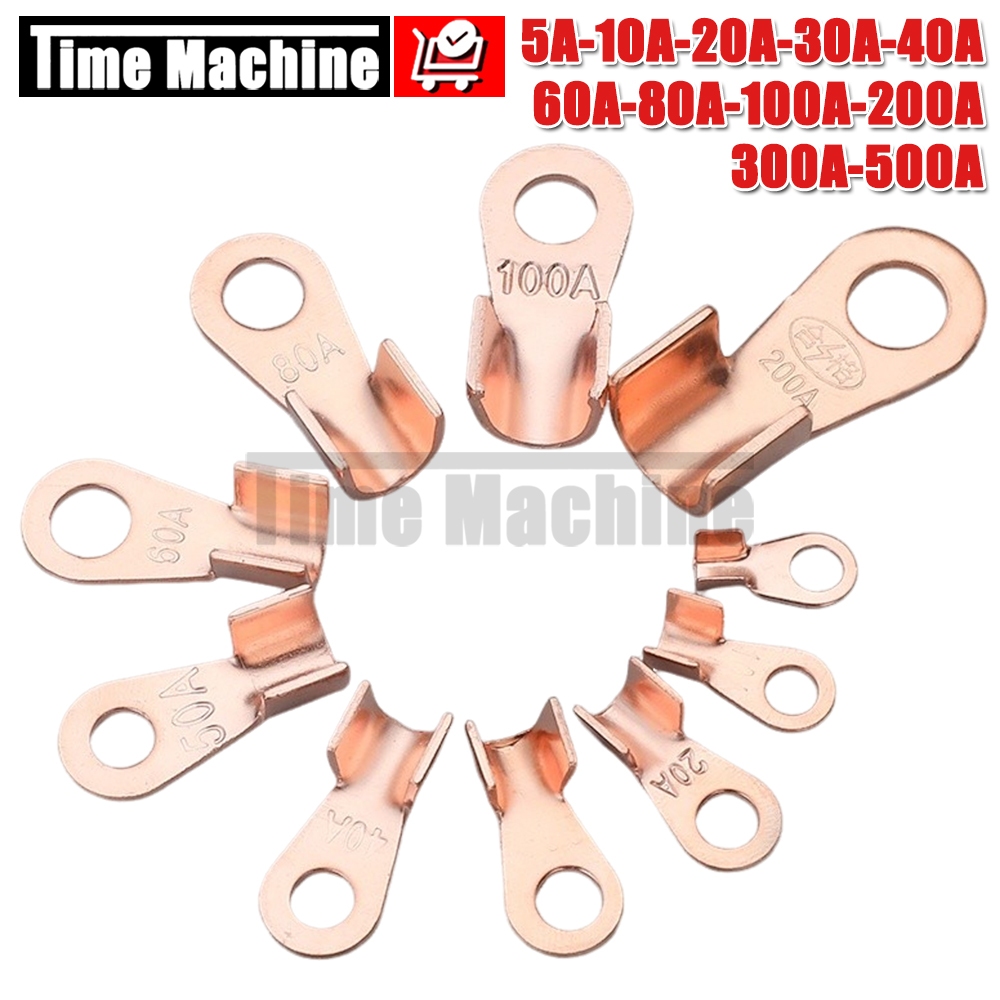 Battery Lug Heavy Duty Knight Copper Terminal OT Wire Connector Copper Ring 5A To 300A | Shopee ...