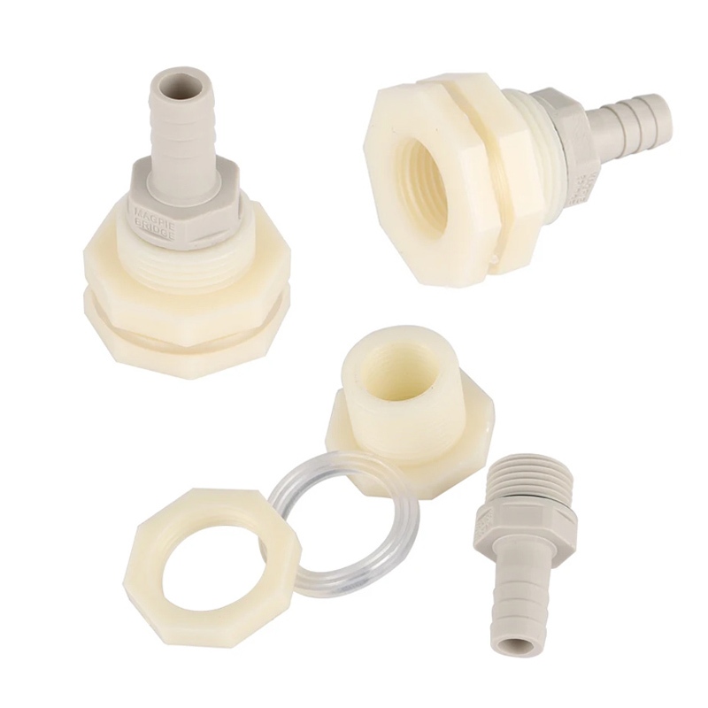 ABS 1/2" Thread to 6/8/12/16mm Fish Tank Joints Aquarium Outlet Drain ...