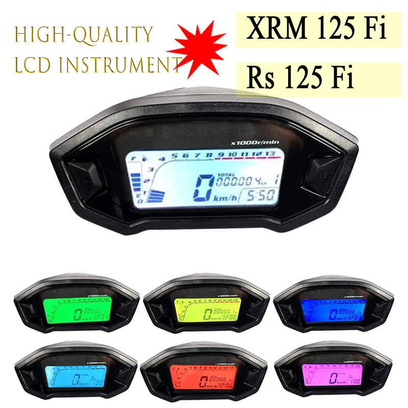 12V Motorcycle LCD Digital Indicator Speedometer For Honda XRM 125 Fi ...