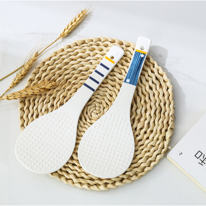 2gether Rice Paddle Porcelain Rice Scoop NonStick Rice Spatula Serving ...