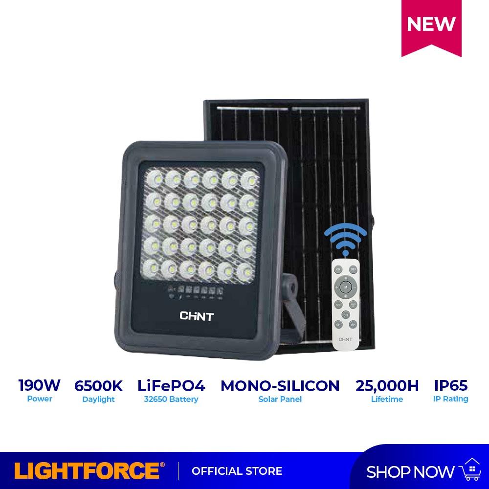 CHINT VENUS SOLAR FLOODLIGHT 260W DAYLIGHT | Shopee Philippines