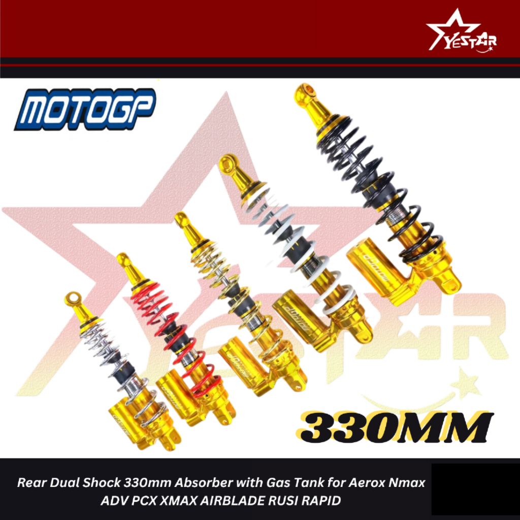 1 Pair Rear Dual Shock 330mm Absorber with Gas Tank for Aerox Nmax ADV PCX XMAX AIRBLADE RUSI ...