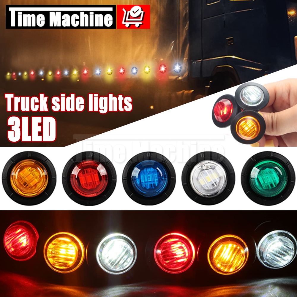 3LED Round 24V LED Lights for Truck Exterior Warning Light Turn Signal ...